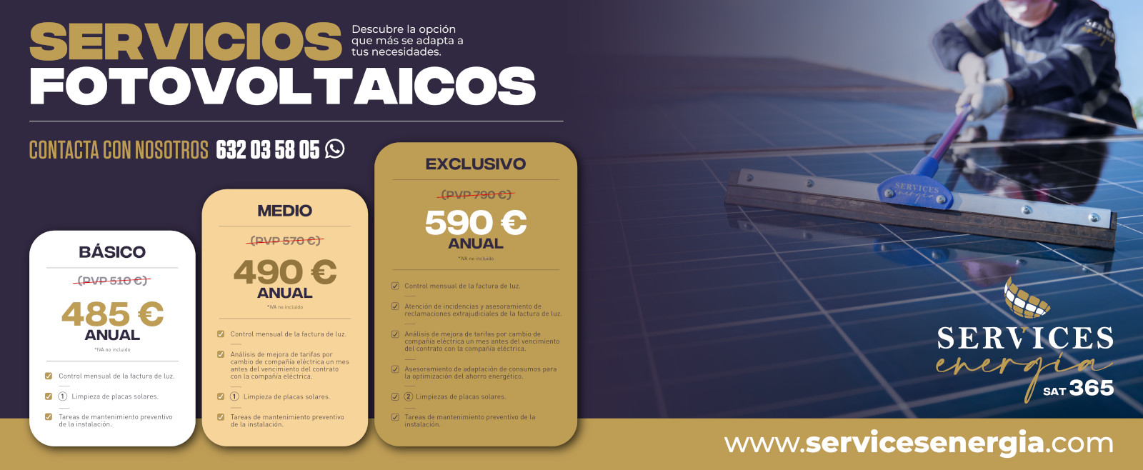 Mantenimiento paneles solares | Services Energía